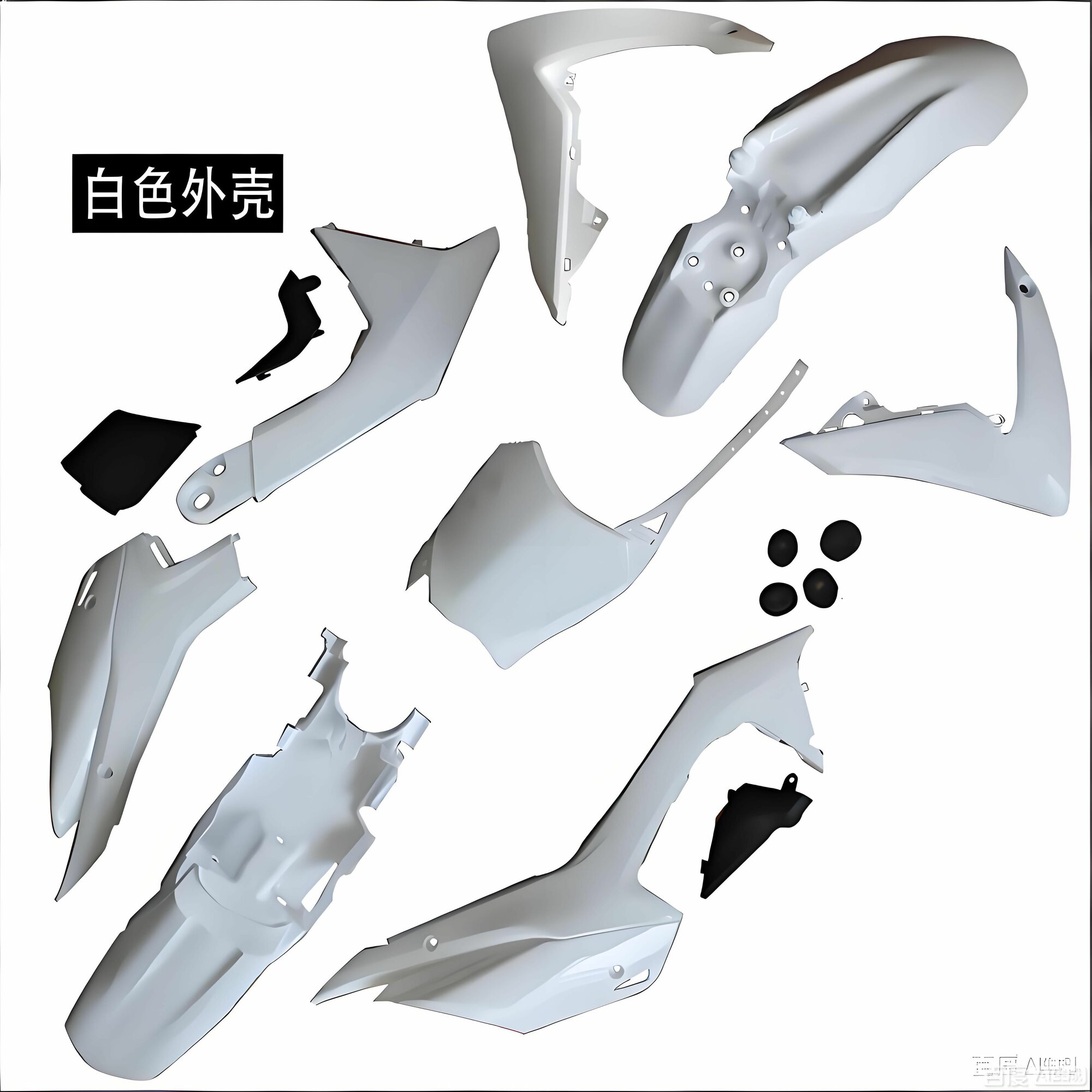 Пластик на кроссовый мотоцикл Honda CRF110 2013: бак, сиденье, облицовки, комплект обвеса