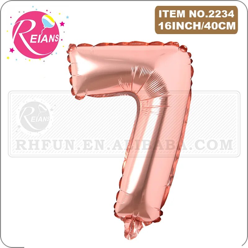 Набор фольгированных цифр REIANS 16 дюймов розовая золото 2234 16INCH Rose 7