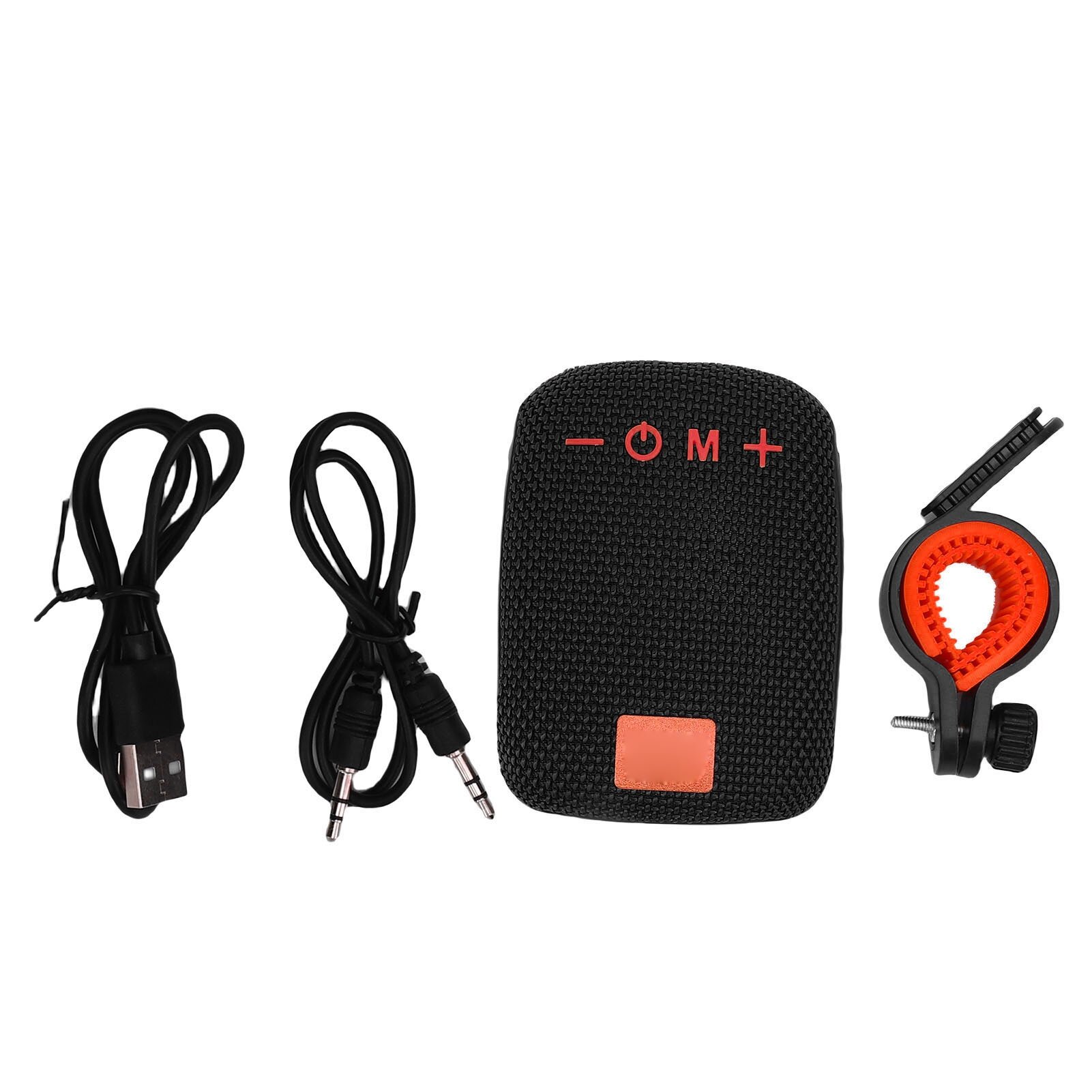 Велосипедный динамик Bluetooth True Wireless Stereo Сопряжение Водонепроницаемый портативный беспроводной динамик с FM-радио для езды на велосипеде Кемпинг Туризм Черный