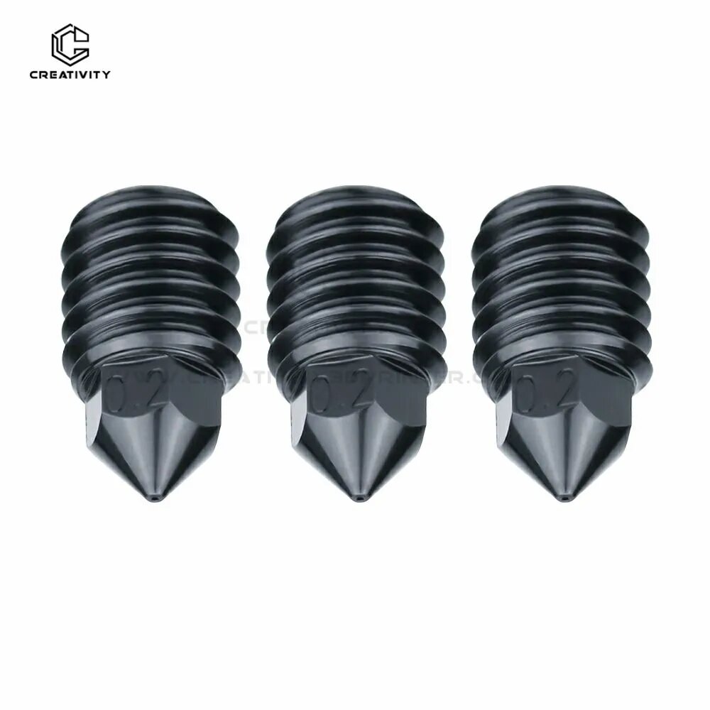 Сопло Bambu Lab X1 Закаленная сталь Carbon P1P nozzle для printer 3d Hotend--3ШТ 0,2 мм