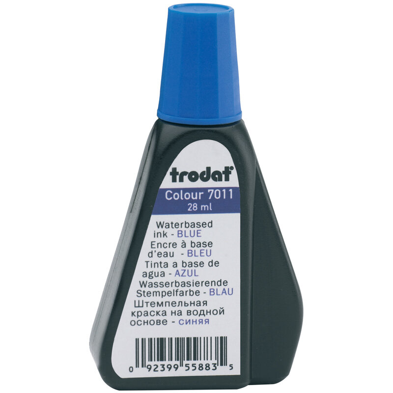 5 шт. Штемпельная краска Trodat, 28мл, синяя (52973)