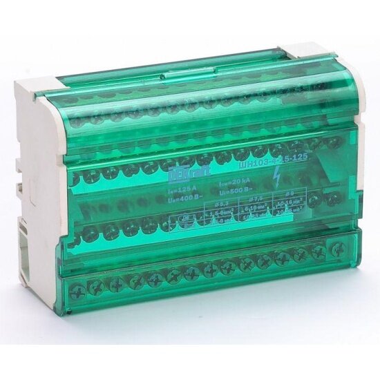 Шина нулевая (кросс-модуль) Dekraft DIN-рейку 4x15 групп 125А ШН-103 32019DEK 1113512