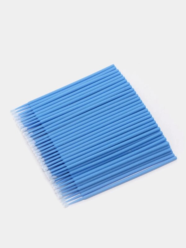 Микробраши с блестками и без, 100 шт, для наращивания ресниц, подарок на новый год