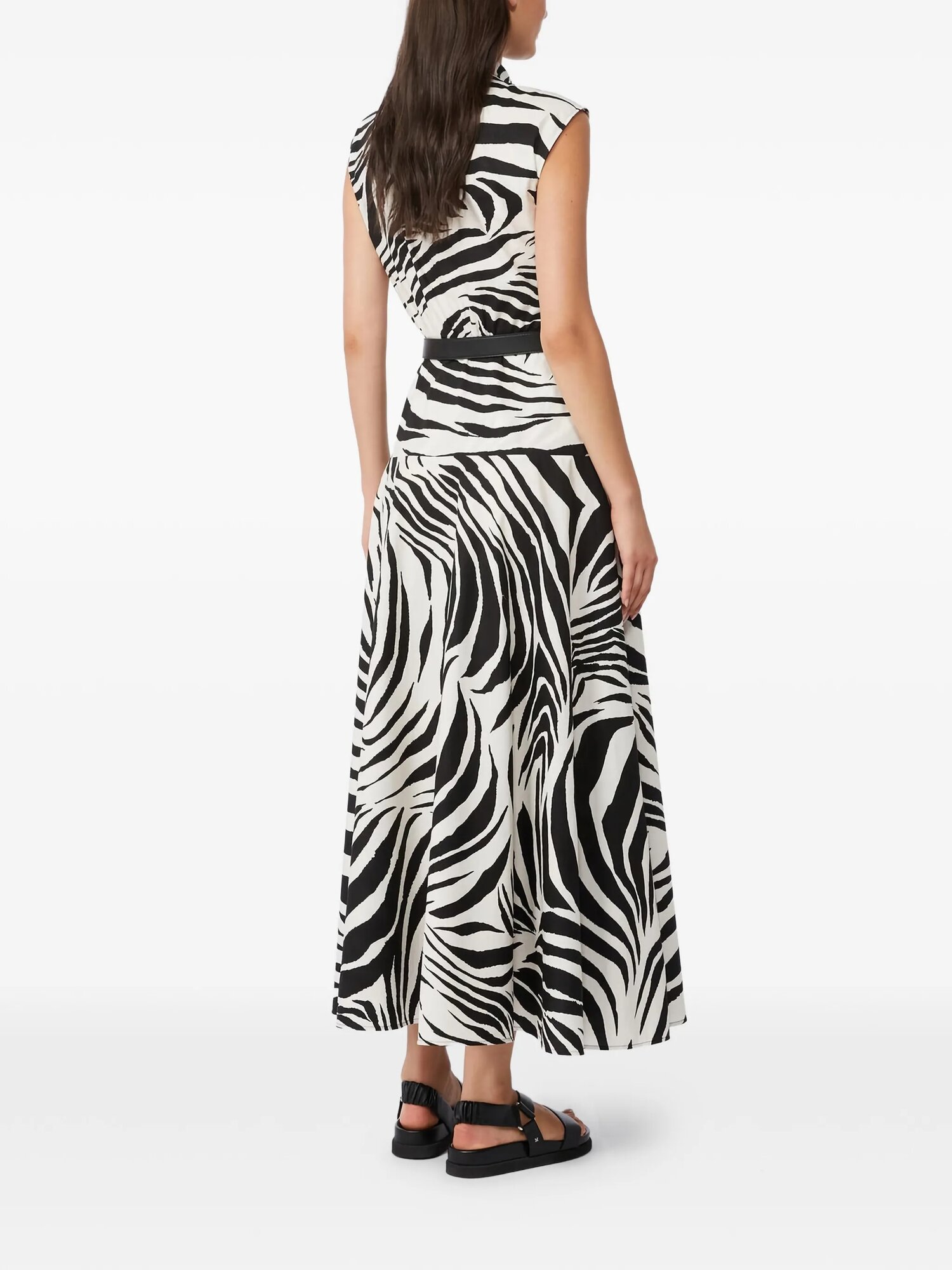 Платье Max Mara Zebra-print dress, размер 46, белый — фото 1