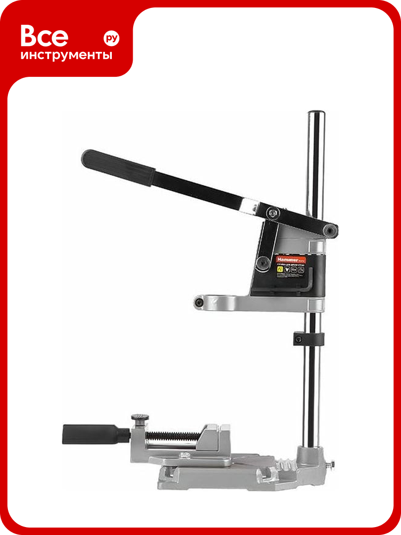 Стойка с тисками STD60 (высота 525 мм; шейка 43 мм; ход 60 мм) для дрели HAMMER 525105