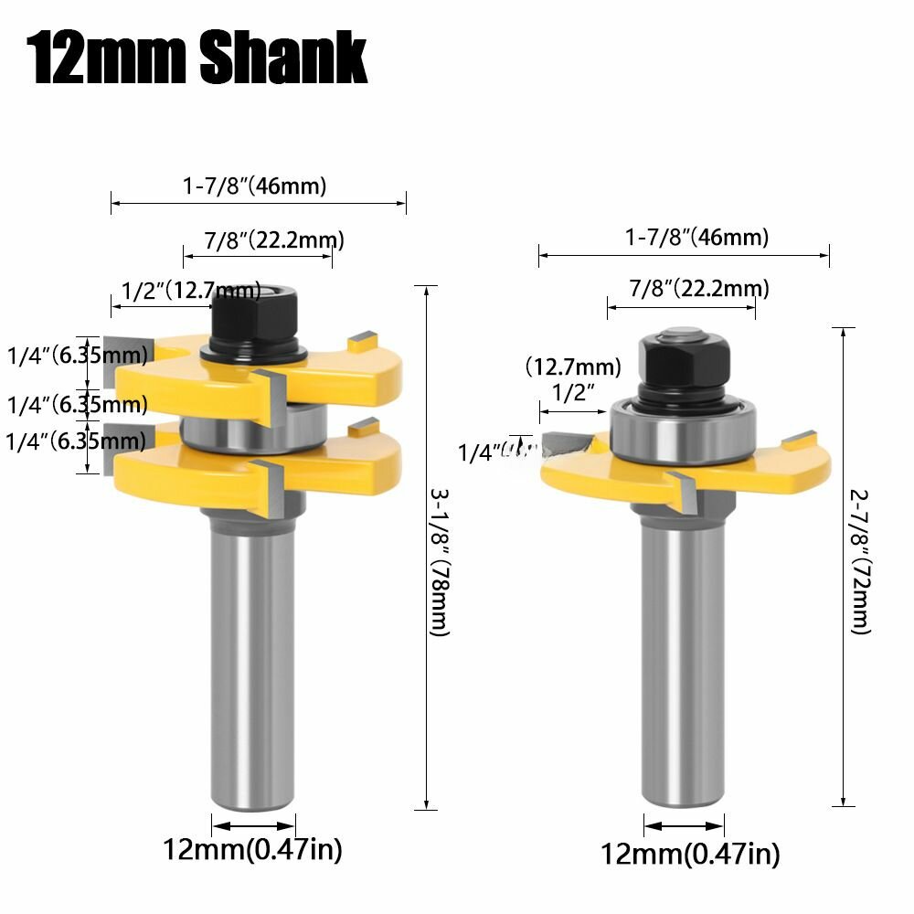 Рубанок для деревообработки трёхзубчатый Т-образный для пола и доски с ручкой экспортного качества (трёхзубчатый Т-образный рубанок 12*47)