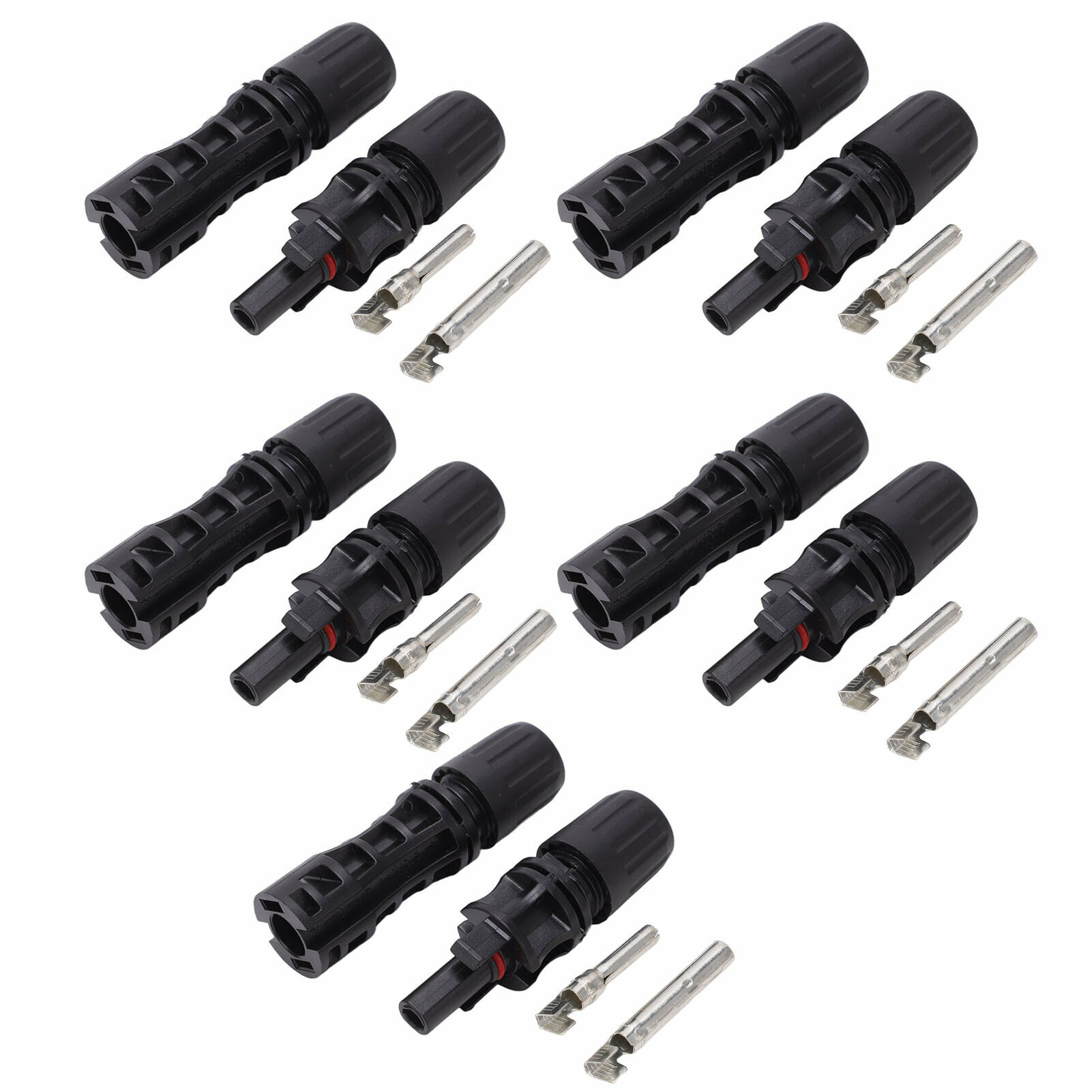 5 комплектов солнечных фотоэлектрических разъемов, водонепроницаемый IP67, медь, луженое покрытие, кабель солнечной панели, разъем постоянного тока 1500 В, 30 А, 2,5-6