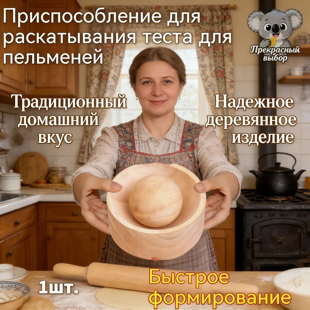 Форма для пельменей 1 шт, 8 см, длина 6 см