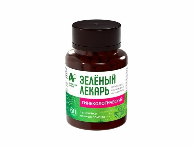 Фитокомплекс Алтайский Нектар зеленый лекарь гинекологический, 60 капсул