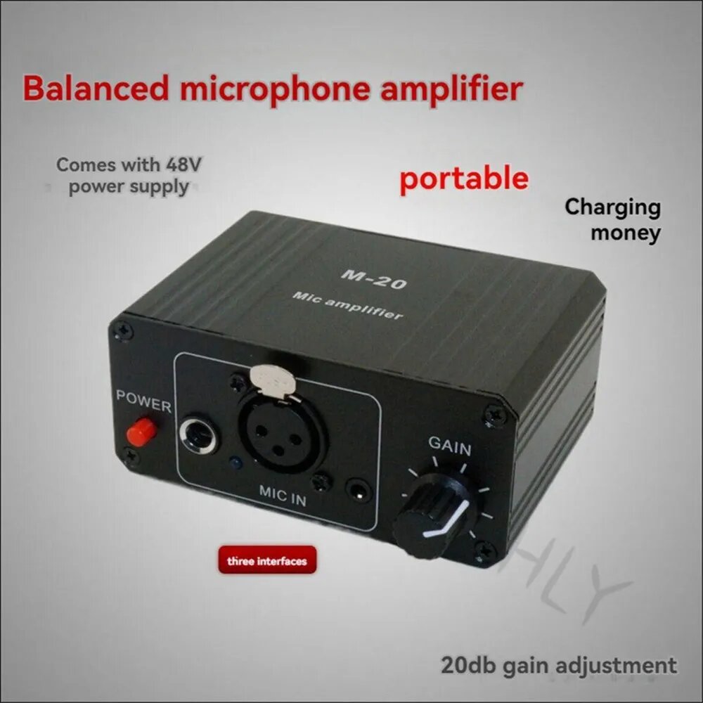 Микрофон M-20 Mic amplifier для компьютера, конденсаторный, проводной — фото 1