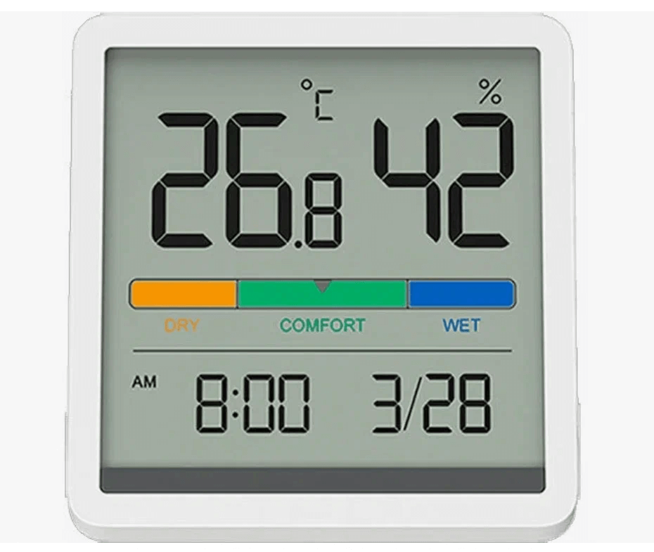 Метеостанция BEHEART Temperature and Humidity Clock Display W200 White
