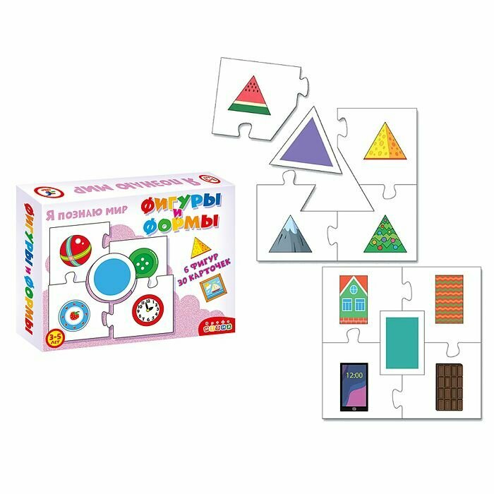 Настольная игра Дрофа ассоциации, фигуры и формы для детей от 3 лет