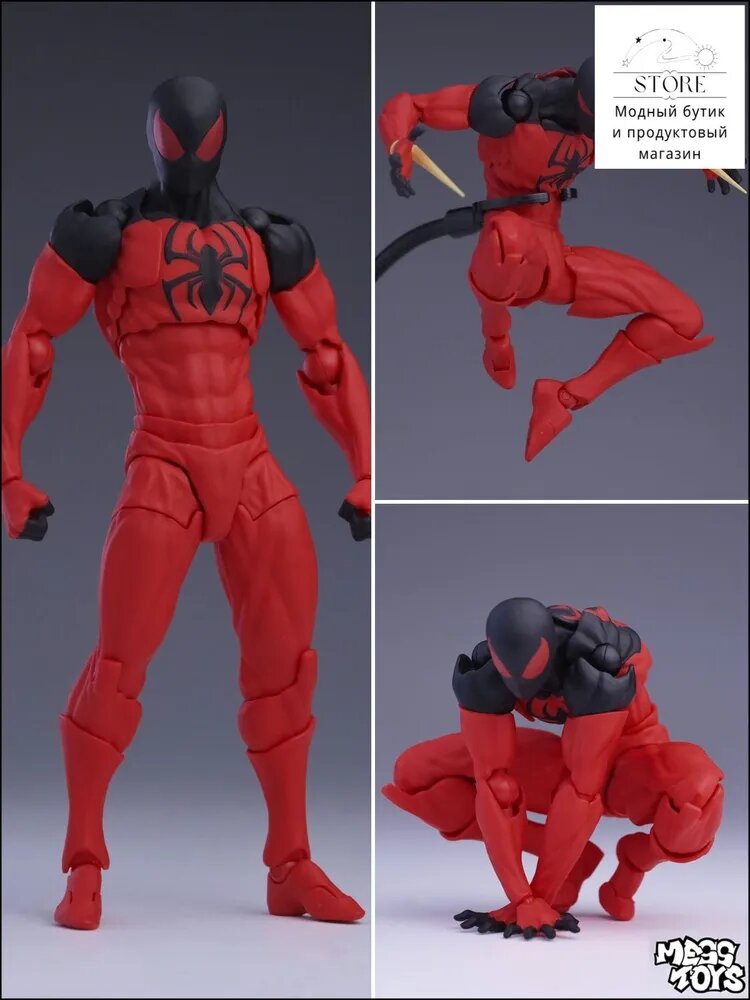 Фигурка Алый Человек паук Mess Toys 15cm фигурка коллекционная из ПВХ для мальчиков