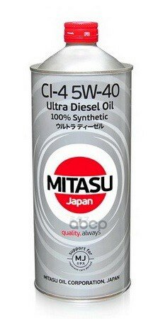 MITASU MITASU 5W40 1L масло моторное груз. ULTRA DIESEL CI-4 API CI-4/CH-4/СG-4/CF ACEA А3/B3/B4/E3/E5, шт.
