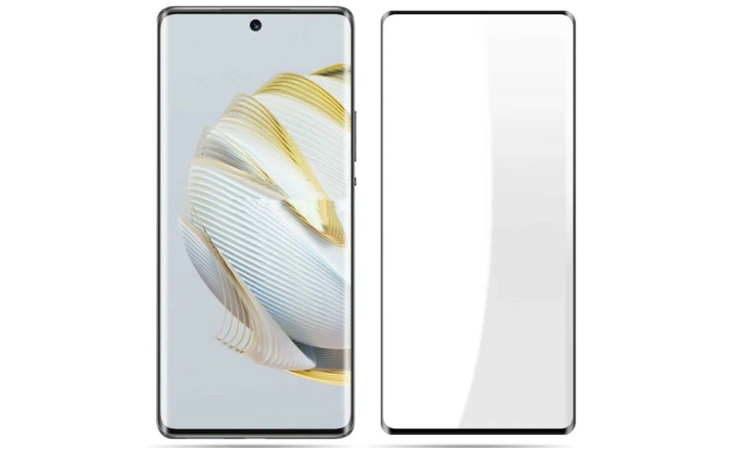 3D/5D защитное изогнутое стекло MyPads 5D Forti Glass для Huawei Nova 10 с олеофобным покрытием черное