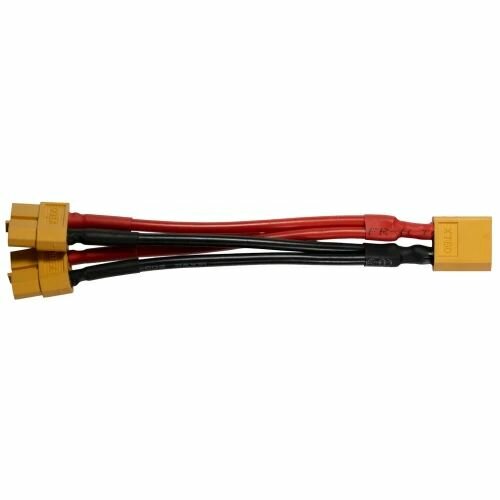 Разъем переходник разветвитель XT60 папа-2 х XT60 мама 10см AWG14