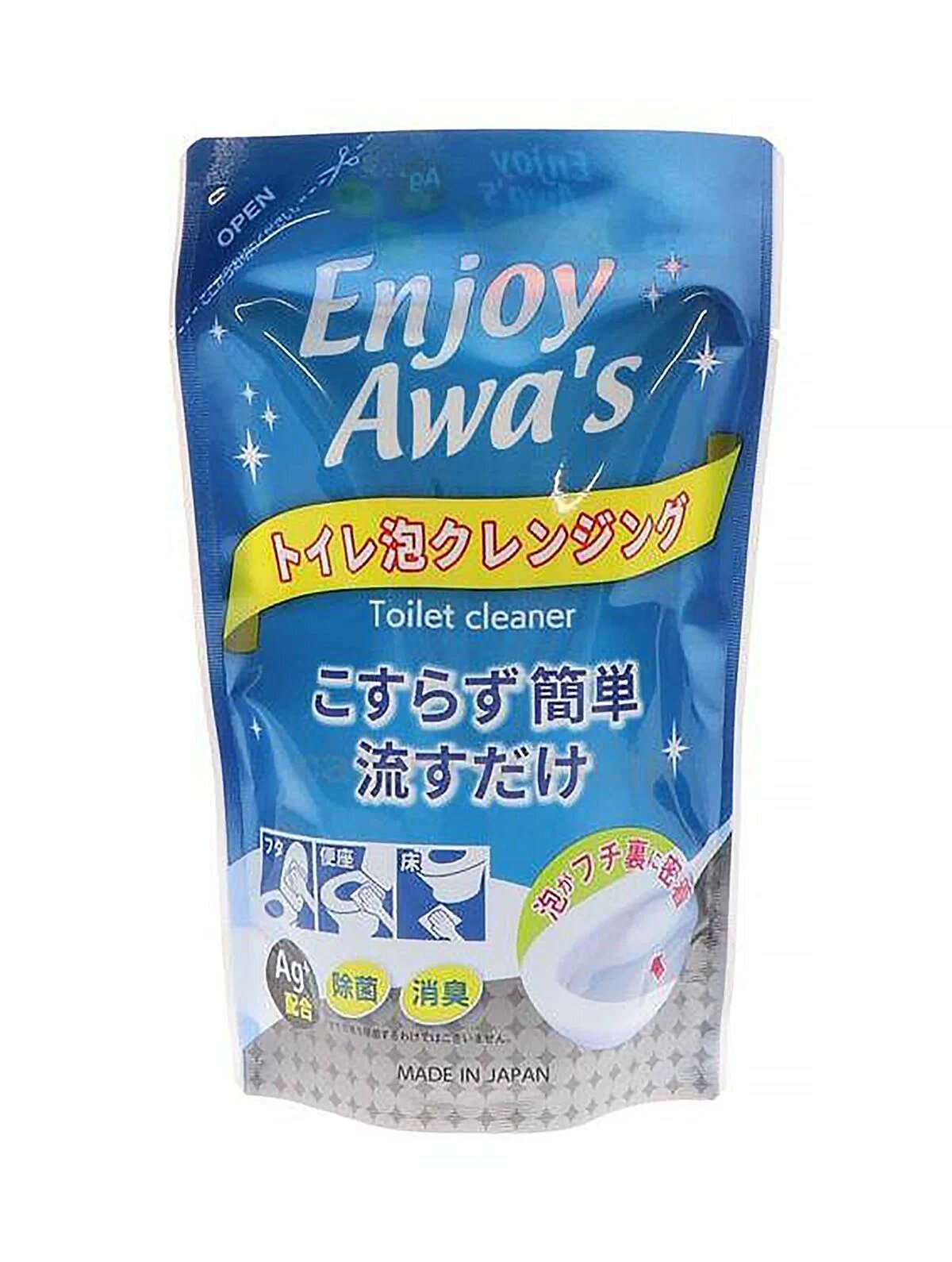 Пена чистящая Rocket Soap Enjoy Awa’s Toilet для туалета, с ионами серебра, 250 мл, сменная упаковка