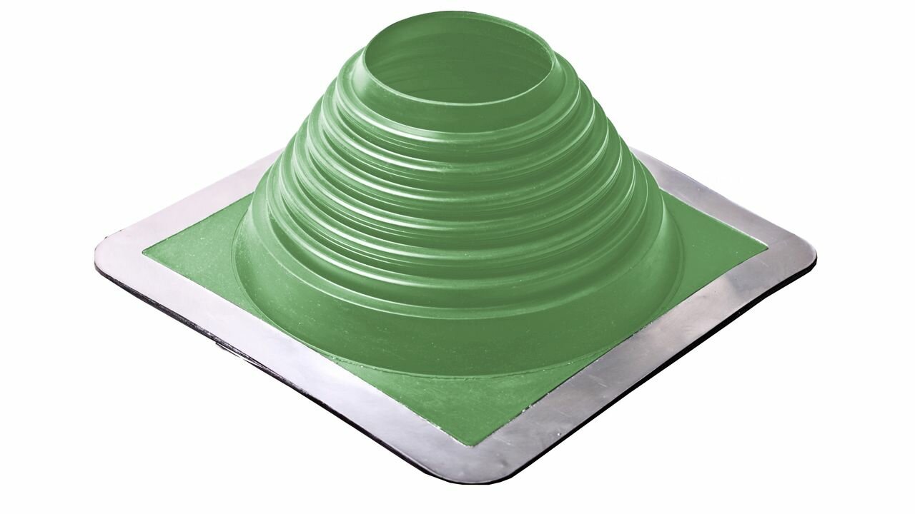 Манжета кровельная прямая №6 127-228 мм, EPDM, 310*310 мм зелёная