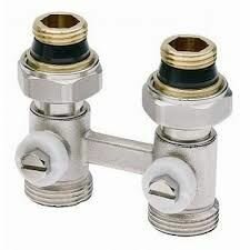 Блок для двухтрубной системы прямой с кранами AQUALINK 3/4"EK х 3/4"EK