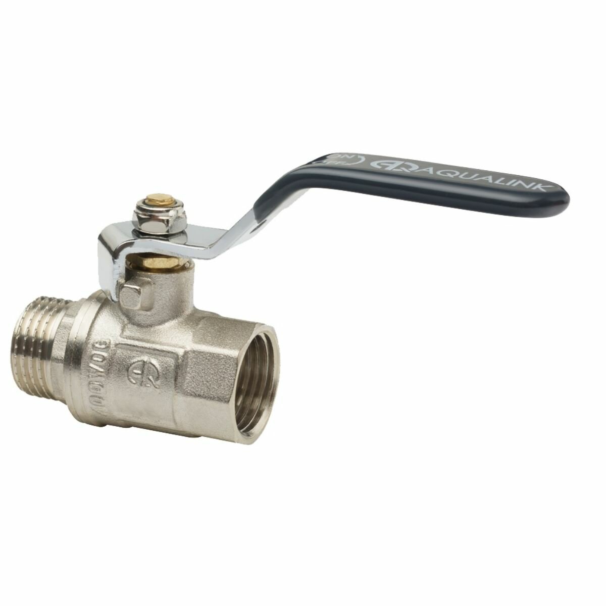 Кран шаровой с американкой полнопроходной (рычаг) AQUALINK, 1"