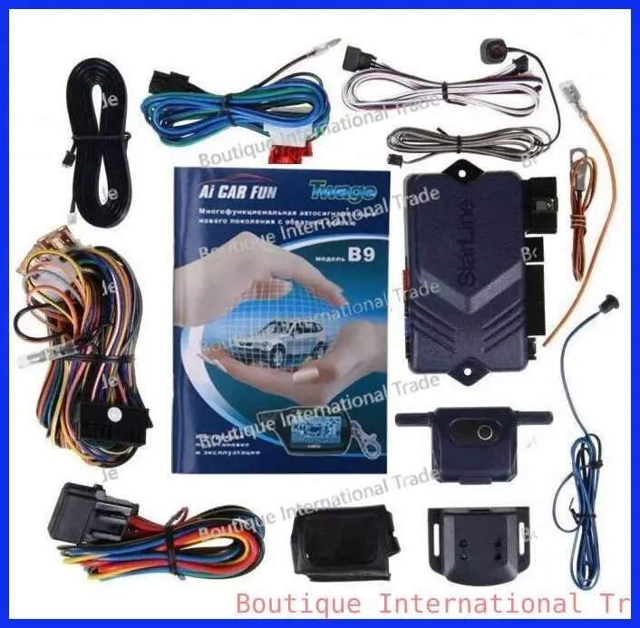 Автосигнализация StarLine B9 с автозапуском и обратной связью, запуск по температуре, по таймеру, 1 шт, черная