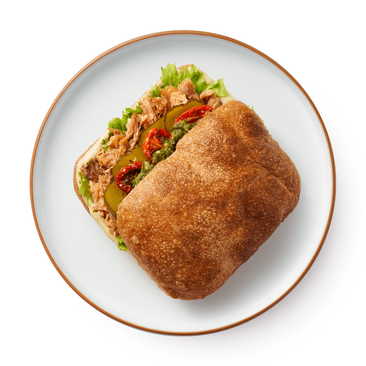 Сэндвич с томлёной лопаткой и соусом сальса Верде The Truffle