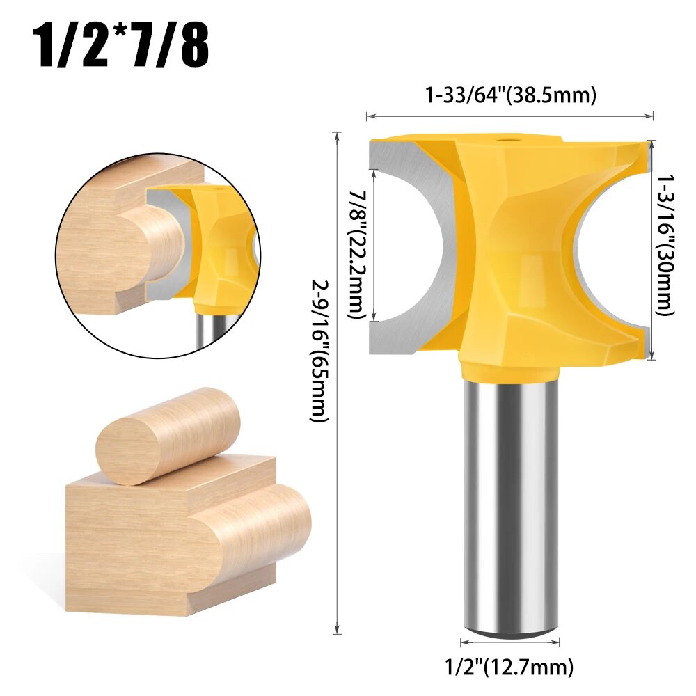 Фреза полукруглая 1/2" 7/8" 12.7X22.2mm