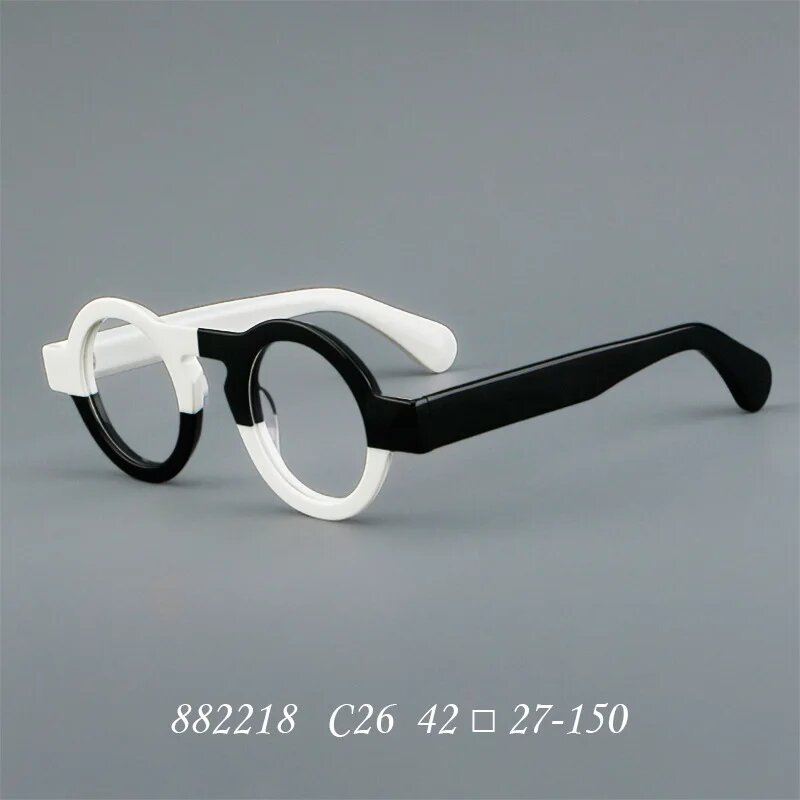 Круглые очки C26 Black White 882218