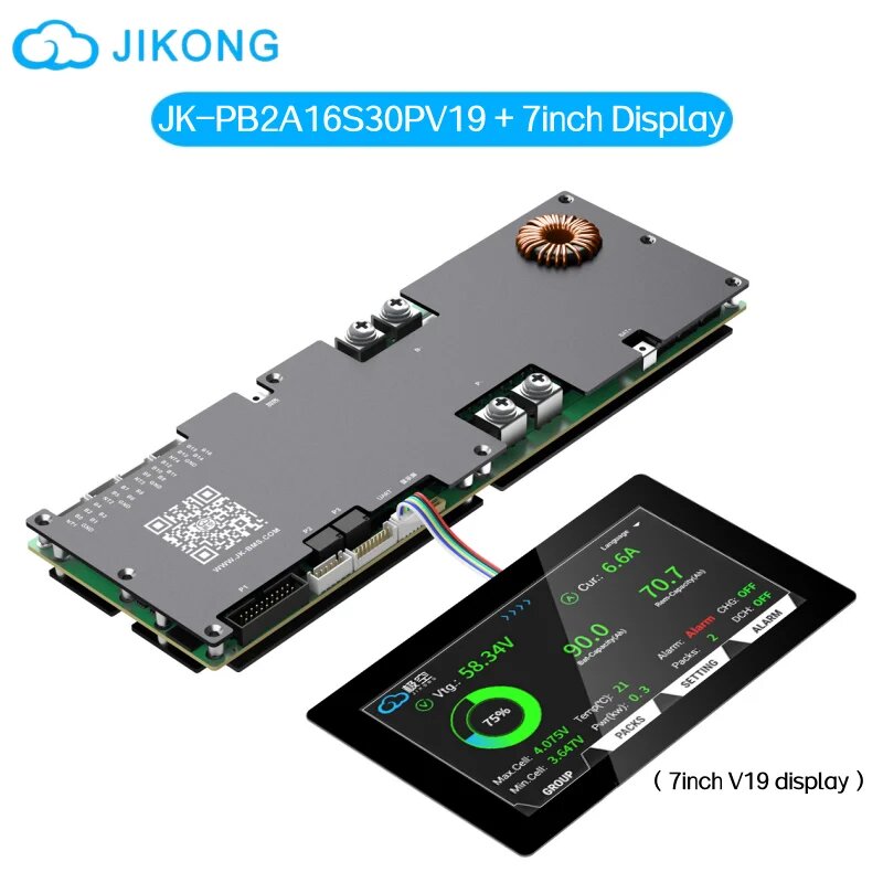 JIKONG JK-PB2A16S30PV19 BMS с 7" дисплеем