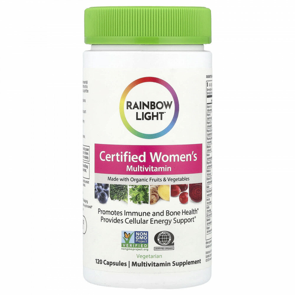 Rainbow Light, Сертифицированный Women's Multivitamin, 120 вегетарианских капсул