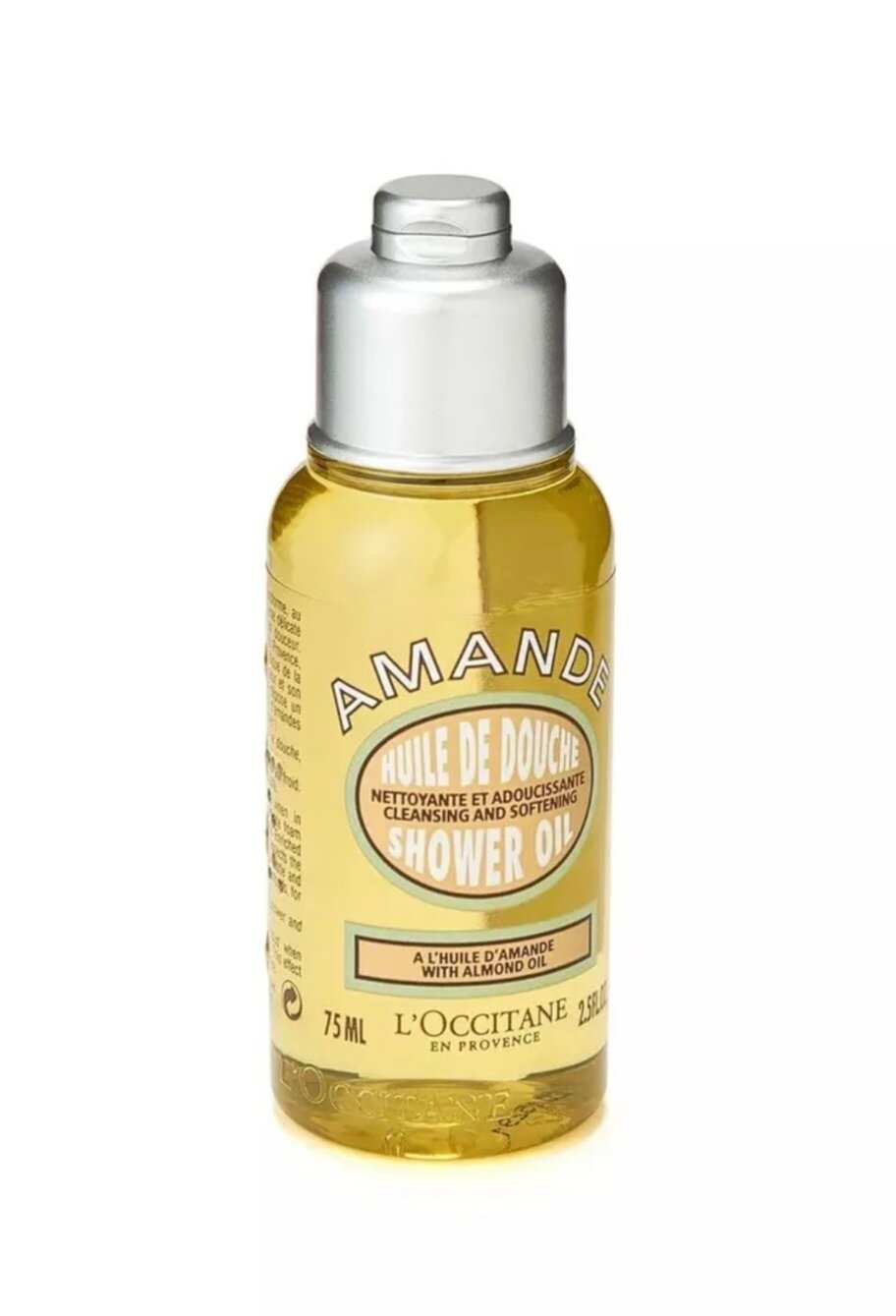 L'Occitane Масло для душа увлажняющее Миндаль, 75 мл Тревел -Формат