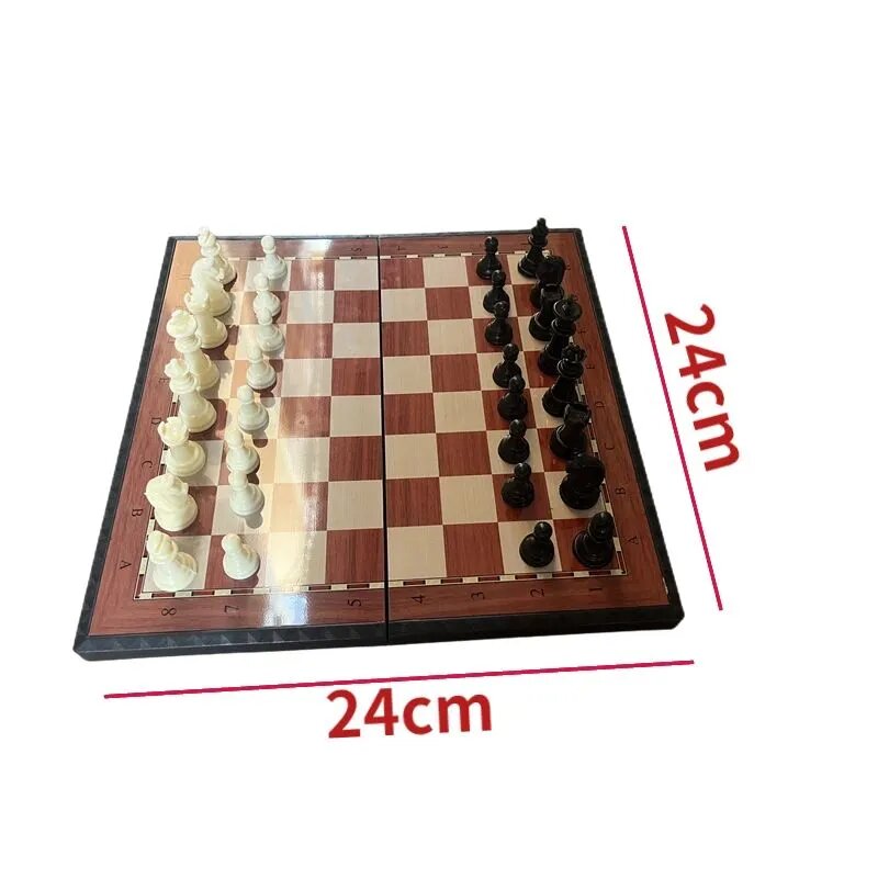Набор шахмат 19/24/29 см, магнитная цветная шахматная доска, игра-головоломка