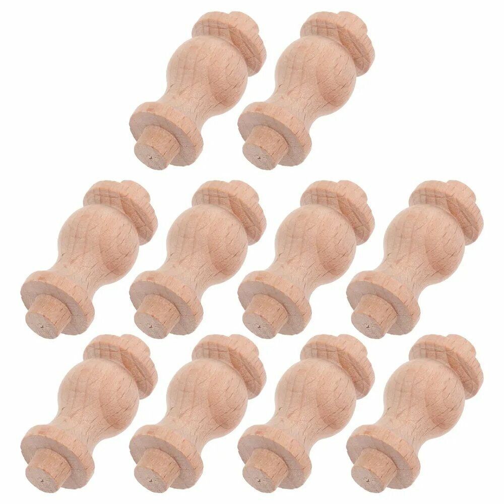 Декоративные деревянные колонны цвета хаки для интерьера, набор из 10 штук