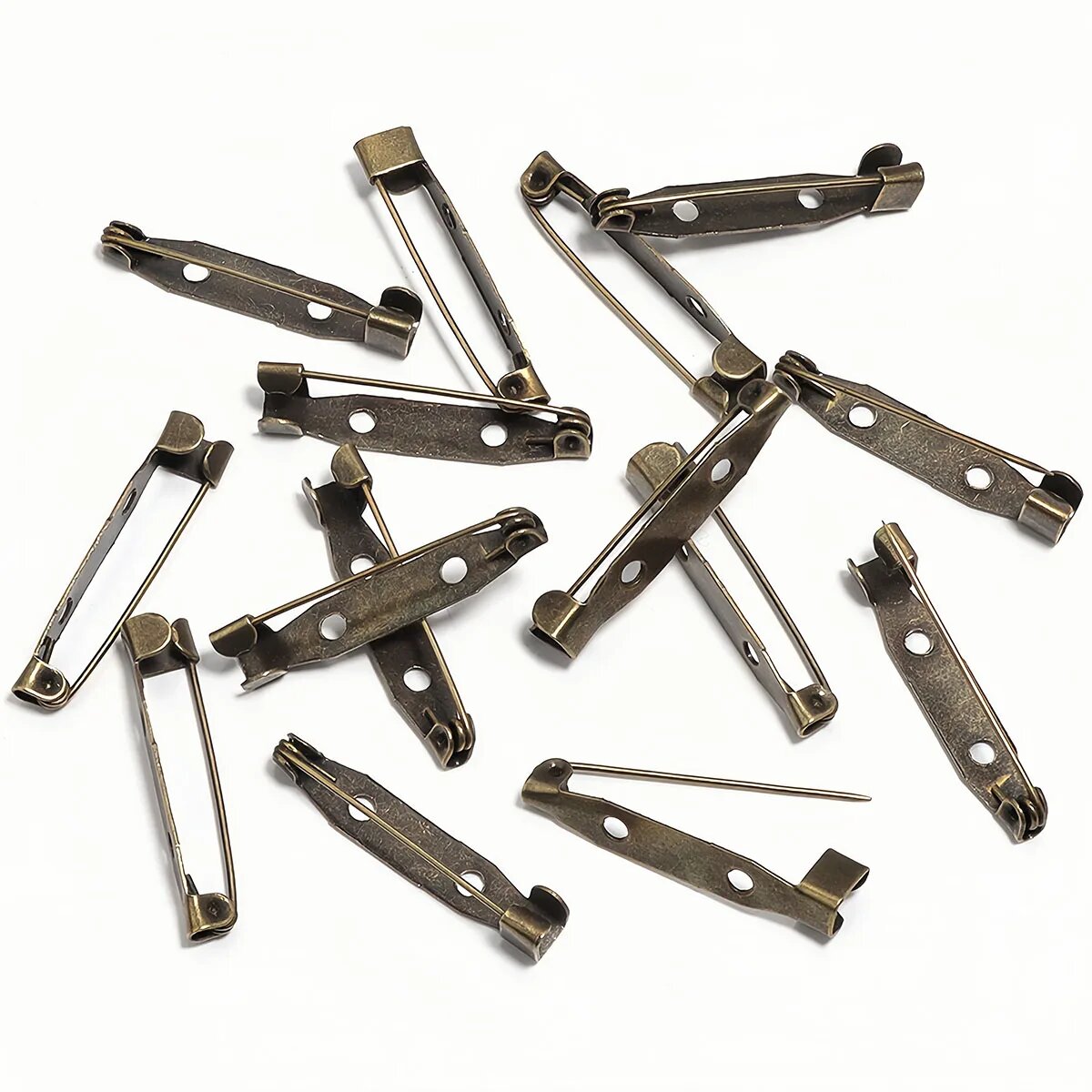 Булавки для броши Antique Bronze 15mm - 20шт