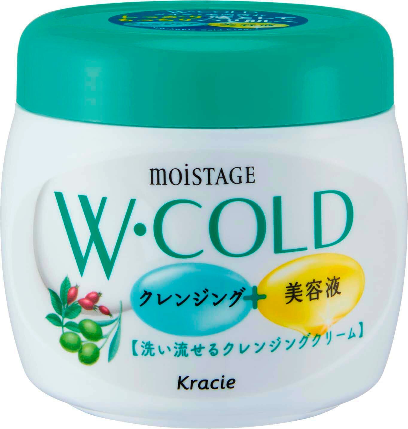 KRACIE Moistage W Cold Очищающий и увлажняющий массажный крем для лица, 270г.