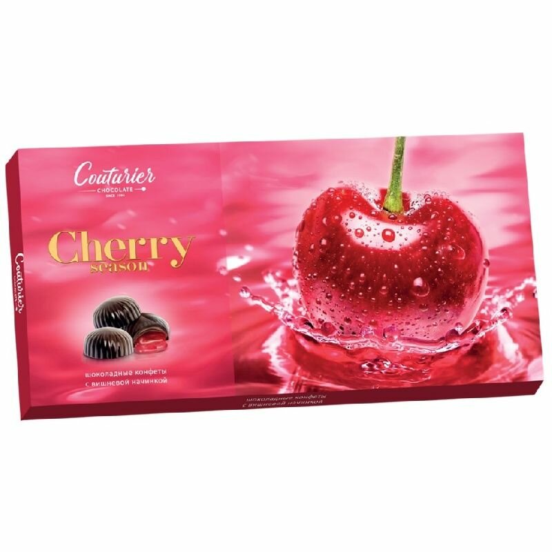 Конфеты COUTURIER CHERRY SEASON шоколадные с вишневой начинкой 210г