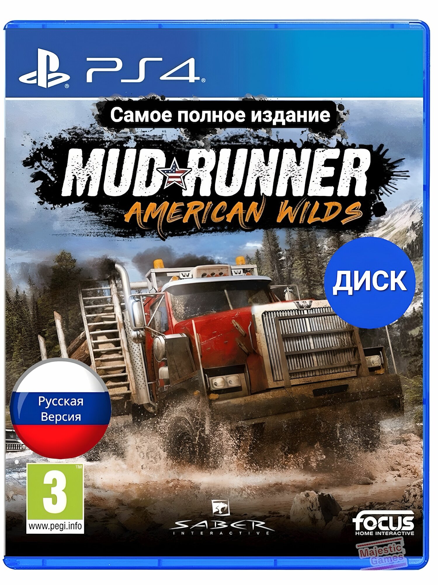 Игра Spintires: MudRunner American Wilds (Диск, PS4, PS5, Русская версия)