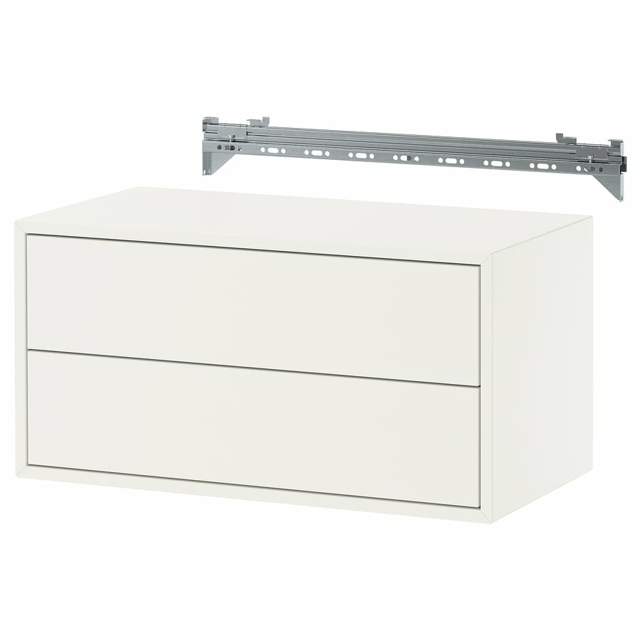 Тумба с 2 ящиками настенная IKEA EKET цвет белый 70x35x35 см 495.903.70