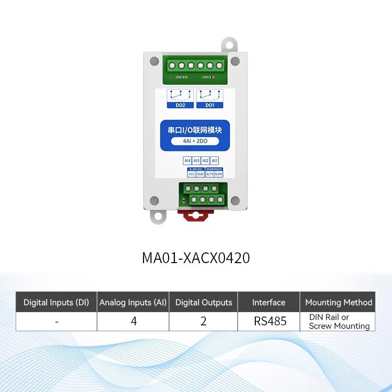 Модуль ввода-вывода MA01-XACX0420, 4AI 2DO, RS485