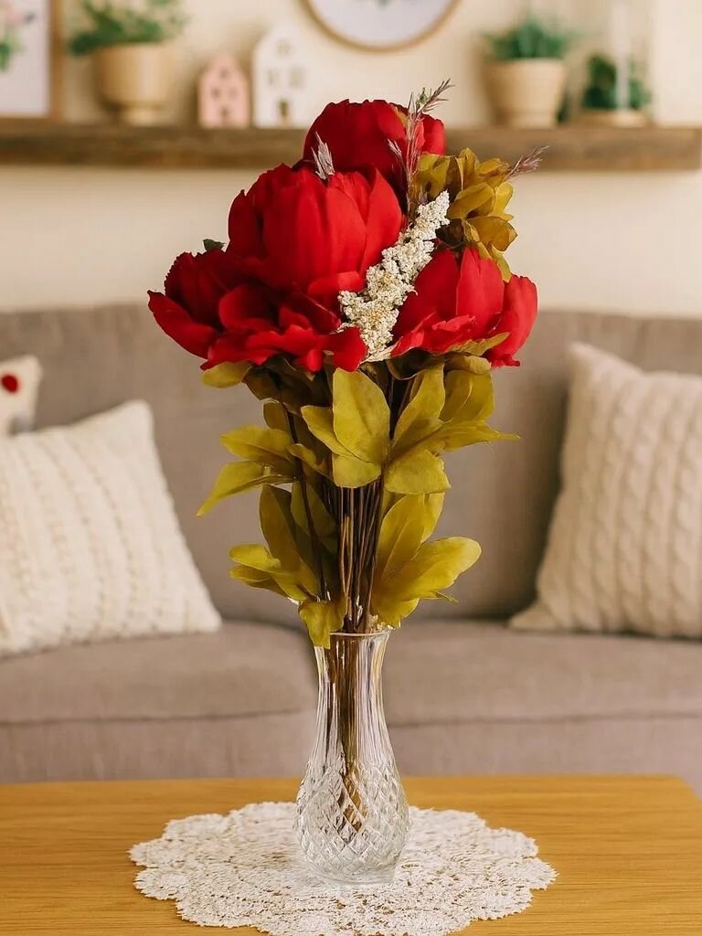 Букет искусственных пионов цветы для декора