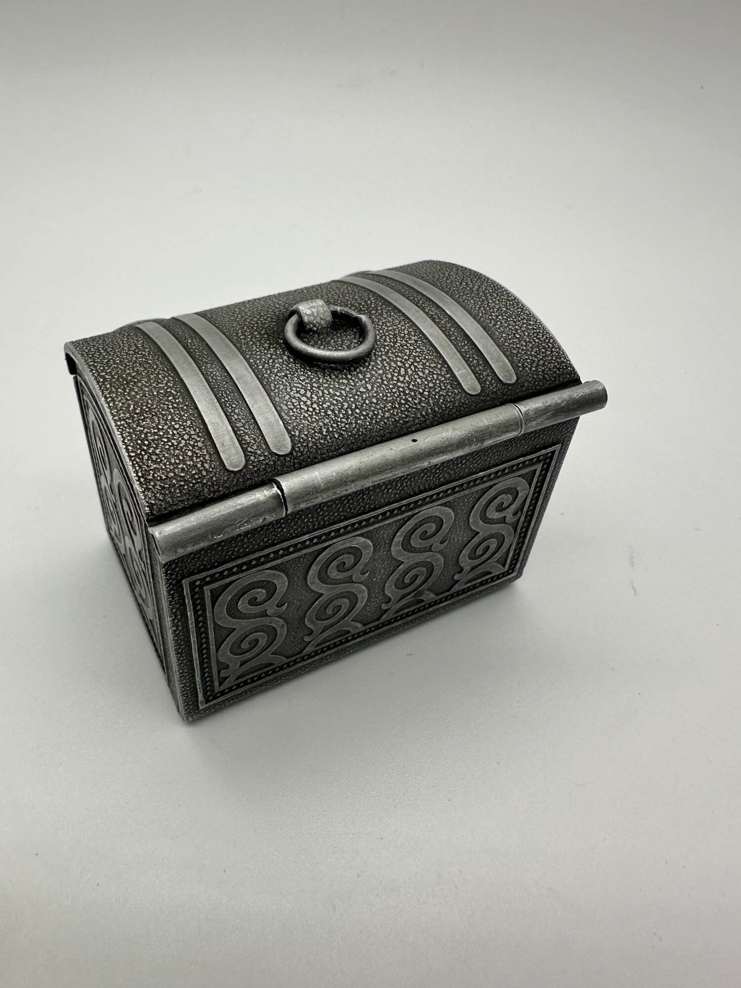 Шкатулка для украшений металл винтажная ссср 80 годы серебро