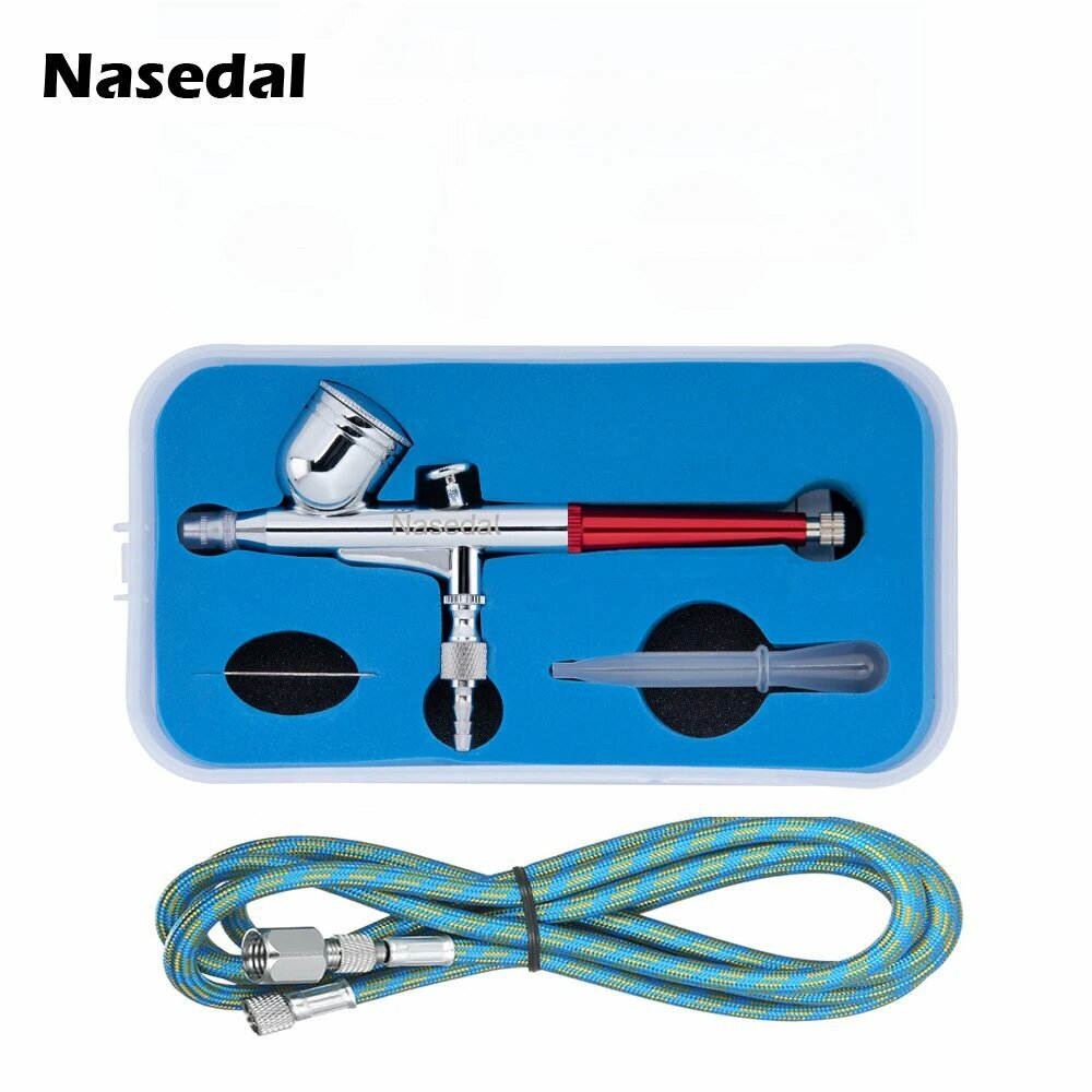 Nasedal Аэрограф с шлангом, Red with Hose, 0.3 мм