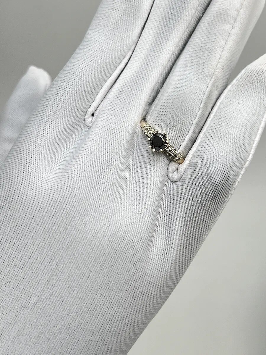 Кольцо, желтое золото, 585 проба, бриллиант