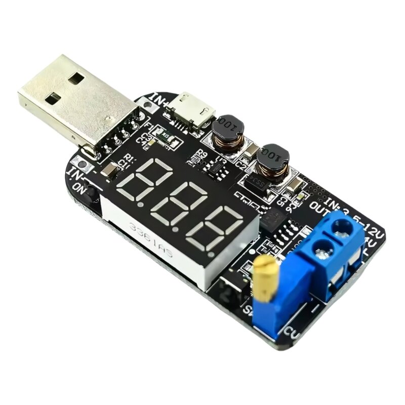 Регулируемый Модуль питания USB Bucking-Boost Со светодиодным Дисплеем Для Самостоятельных Проектов И Электронного тестирования с выходом от 1,2 В до 24 В