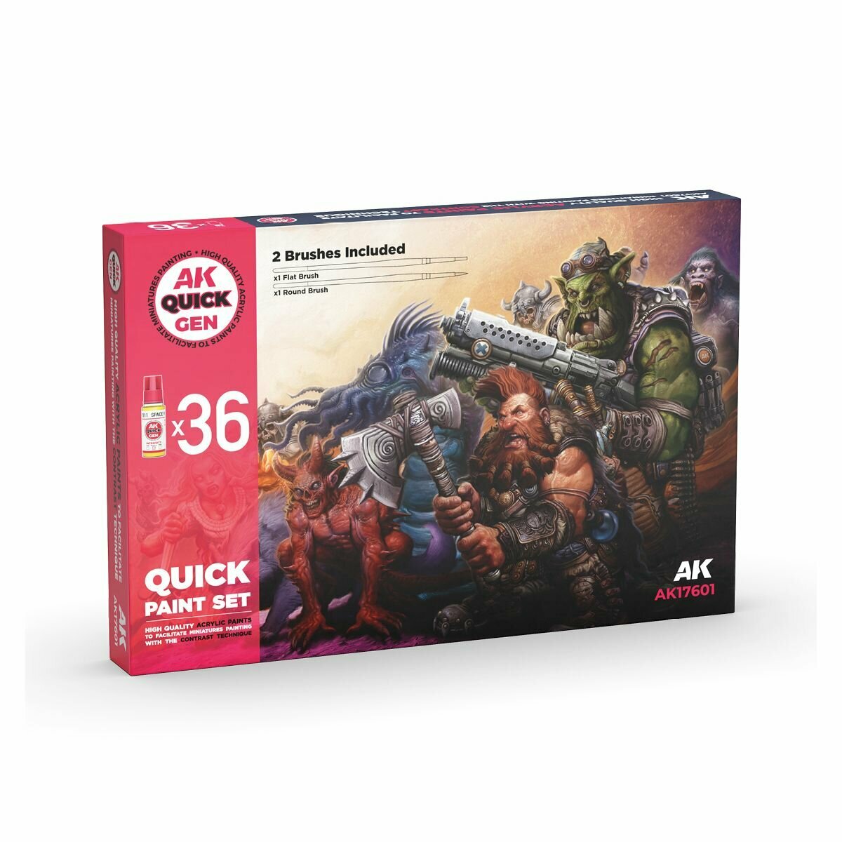 Набор акриловых красок AK Interactive - QUICK GEN 36 Paint Set
