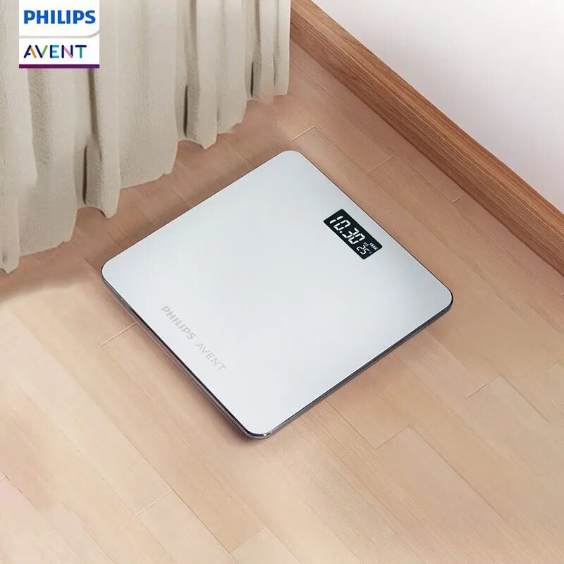 Весы Philips Avent BBL60383AE/93 Весы напольные электронные, умные для взвешивания человека на батарейках белые