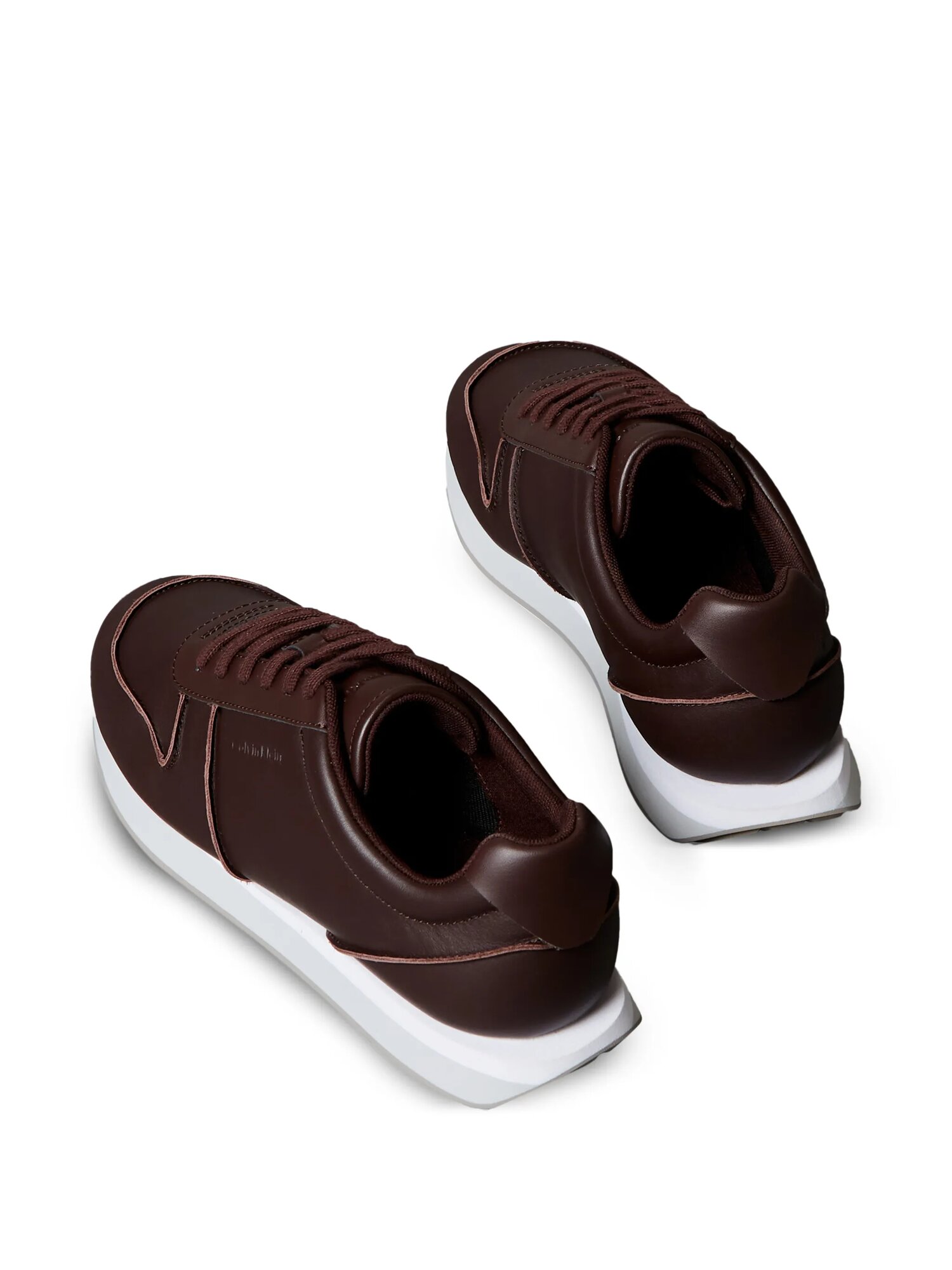 Кроссовки CALVIN KLEIN Lace-up sneakers, размер 42 EU, коричневый/серый/оранжевый — фото 1
