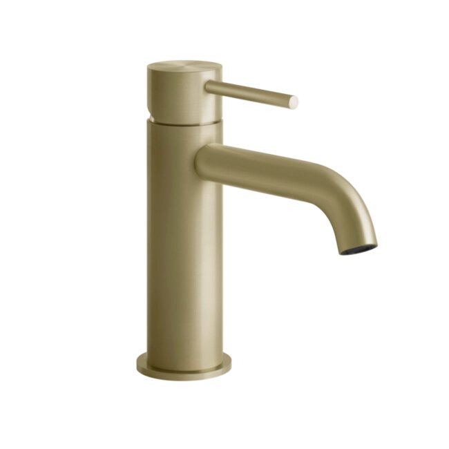 Смеситель Gessi 316 54002#727 для раковины, на 1 отв, цвет Brushed Brass PVD