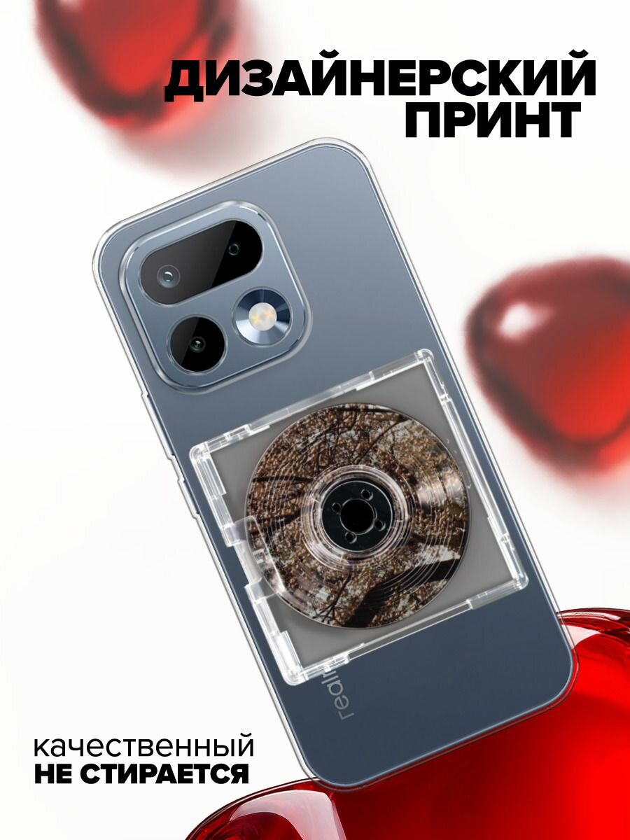 Силиконовый чехол на Realme 16 Pro / Реалми 16 Про с принтом Диск с деревом — фото 1