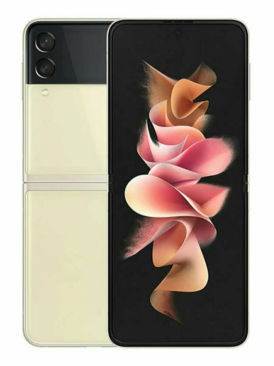 Смартфон Samsung Galaxy Z Flip 3, 8+256GB, nano SIM, золотисто-бежевый Поддержка русского языка